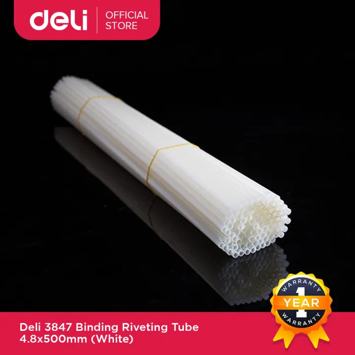 Deli 3847 Binding Riveting Tube 4.8x500mm White 100pcs | Lazada PH