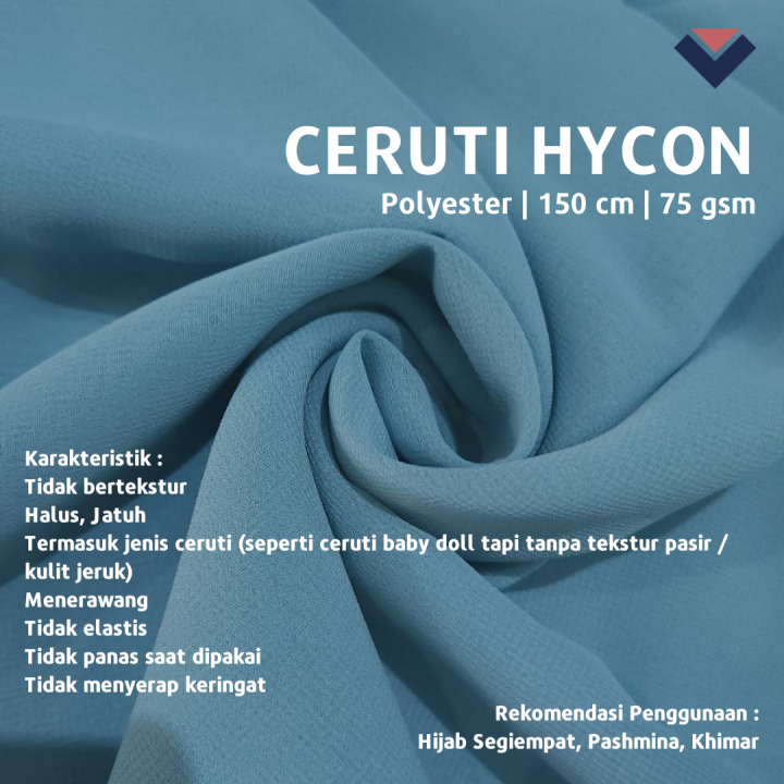 [PER 0,5 M] Kain Bahan Ceruti Hycon Lebar 150 cm Sifon Chiffon Premium ...