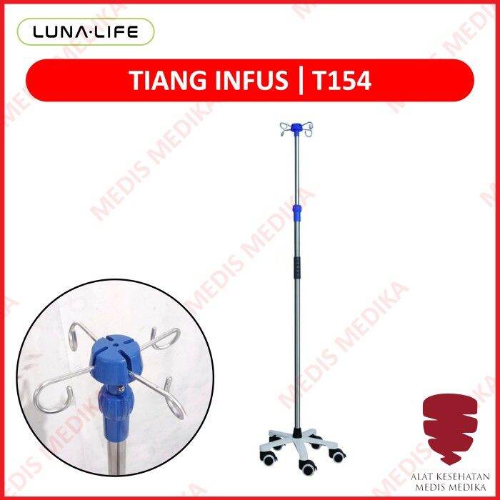 Tiang Infus Kaki 5 Roda Luna Life T154 Alat Gantungan Adjustable ...
