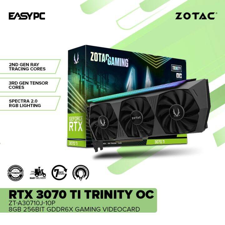 EasyPC | Zotac RTX 3070 Ti Trinity OC ZT-A30710J-10P 8gb 256bit GDdr6X ...