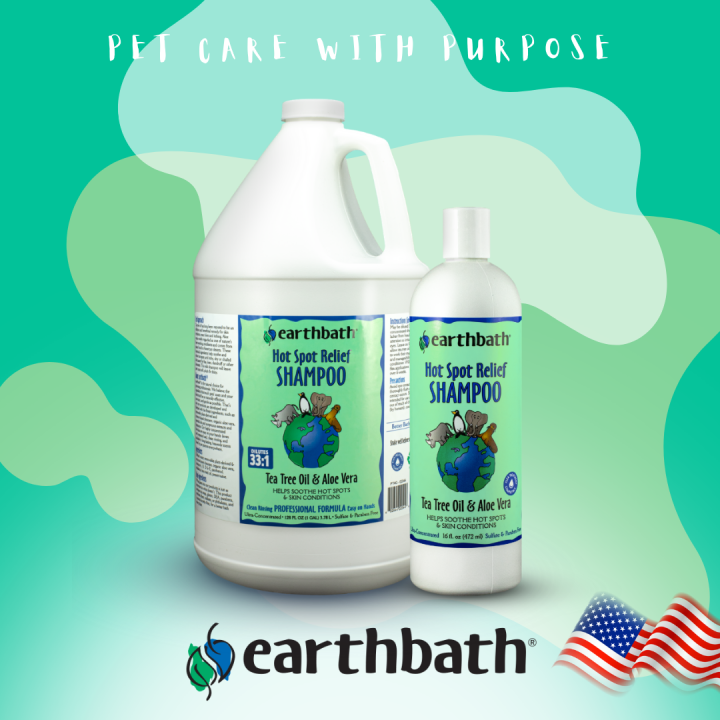 Earthbath Hot Spot Relief Cat & Dog Vegan Shampoo เอิร์ธบาธ แชมพู แพลนท ...