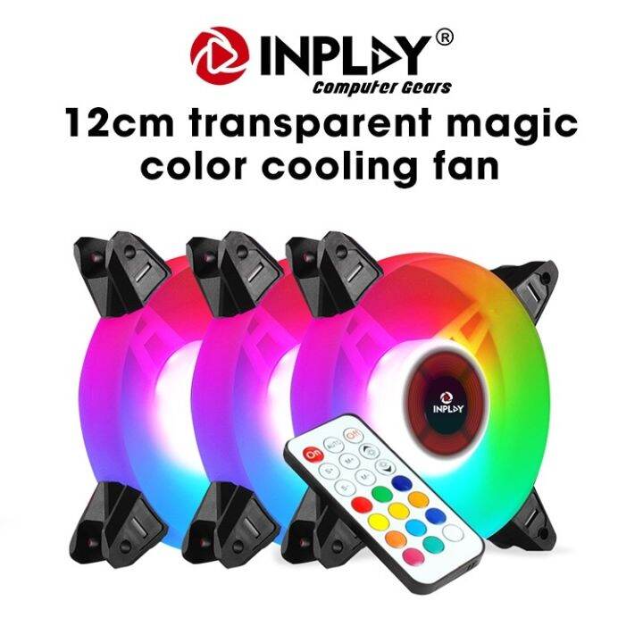 HOT INPLAY RGB Fan 120MM Cooling Fan Computer PC Case Fans Quiet High ...