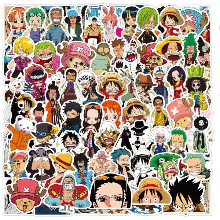 10-40pcs One Piece Anime Random Waterproof and Water-resistant Stickers ...