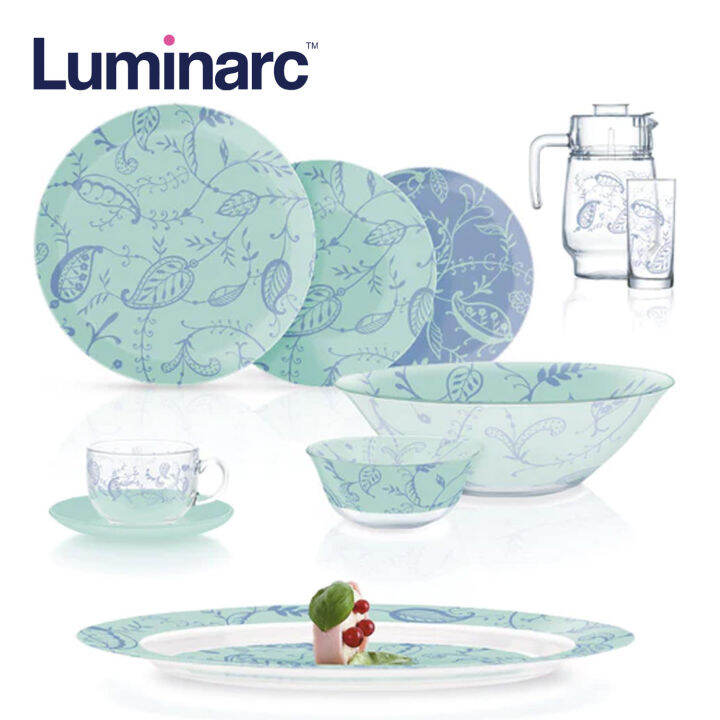 Luminarc 46pc Simply Garnet Fully Tempered Sodo Glass Dinner Set Q0925 ...