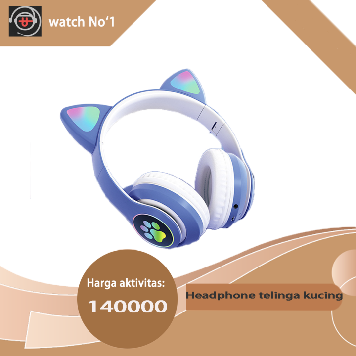NO'1 Telinga kucing Headset bluetooth Perpanjangan kualitas suara yang ...