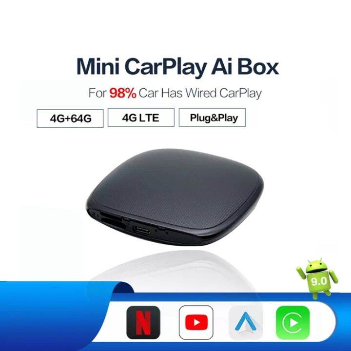 Carplay Ai Box Wireless CarPlay for Android Auto Box 4G SIM Car Radio ...