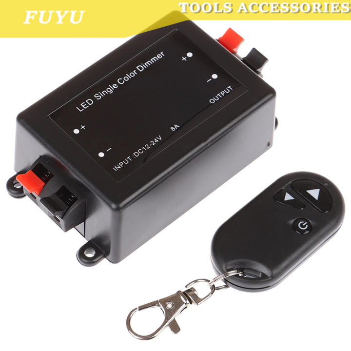 FUYU 12/24V 8A Single Color 3 Key LED Wireless Dimmer Controller+RF ...