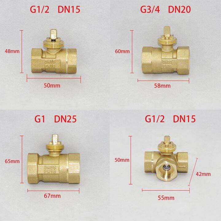 Brass Motorized Ball Valve 3 Wire Two Control Electric Actuator Ac220v