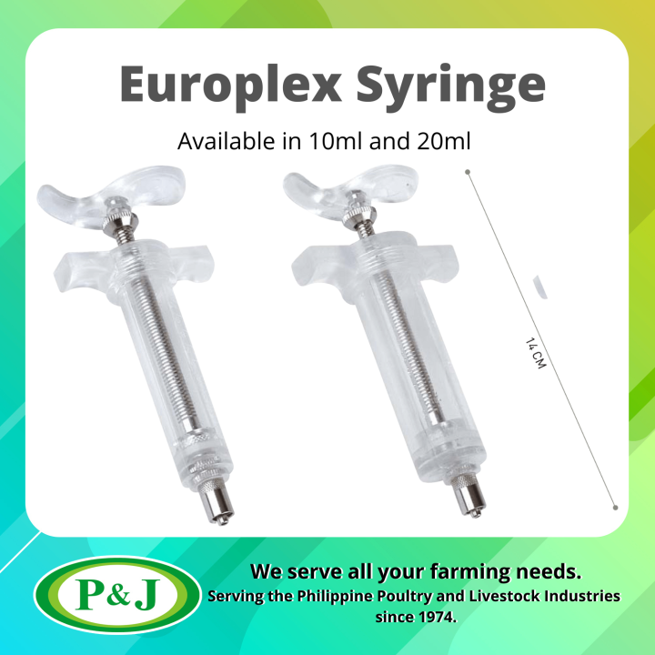 EUROPLEX Fiberglass Syringe for Veterinary use 10ml and 20ml | Lazada PH
