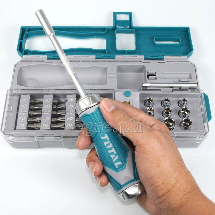 Total TACSD30336 33Pcs Ratchet Screwdriver Plus Bits Set | Lazada PH