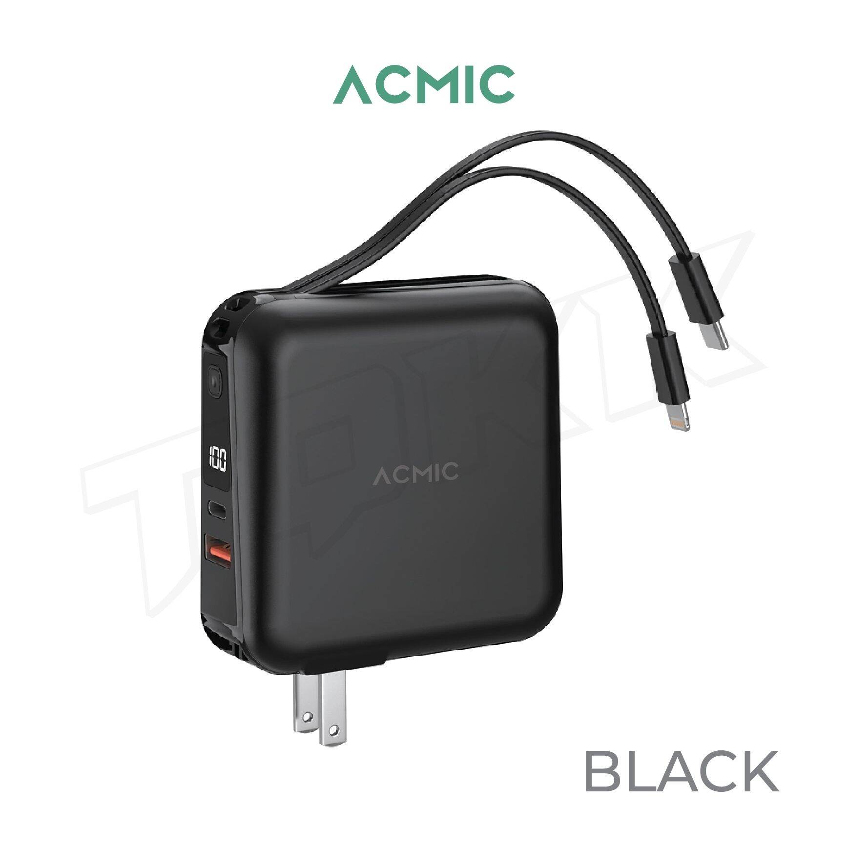 ACMIC W15 Powerbank 15000mAh พาวเวอร์แบงค์ ชาร์จเร็ว Fast Charge PD20W มีสายในตัว หน้าจอ LED ...