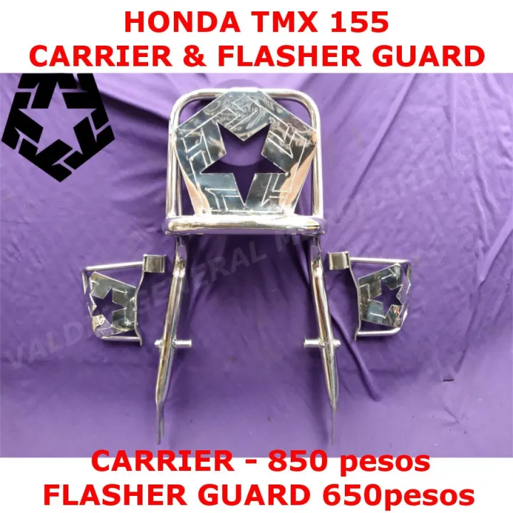 TMX 125/ 155 Carrier Stainless, Backrest Tribal Flasher Guard not ...