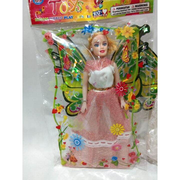 mainan anak cewe boneka sayap plus tongkat peri / Mainan anak boneka ...