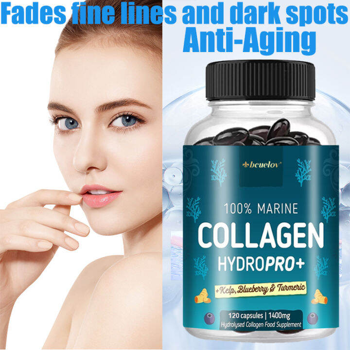 120 Capsules Collagen Supplement Fade Fine Lines and Dark Spots Anti ...