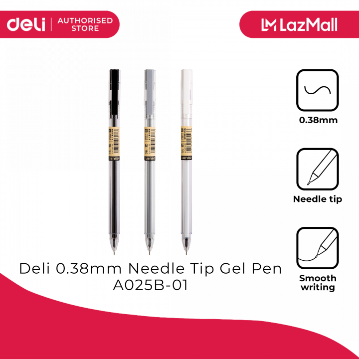 Deli 0.38mm Needle Tip Gel Pen A025B-01 1pc Assorted | Lazada PH