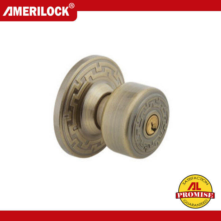 AMERILOCK Door Knob for Bedroom Keyed Entry Lockset Big Flanges Series ...