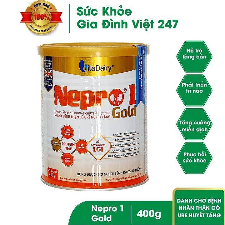 Sữa Nepro 1 gold 400g Dành cho người bệnh thận có URE huyết tăng [HSD ...