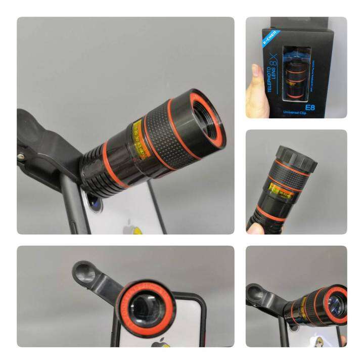 Mobile Telescopeคลิปเลนส์มือถือ เลนส์ซูม 8 เท่า Mobile Phone Telescope ...