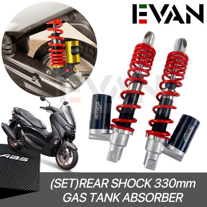 EVAN.shop (Set) 330mm Rear Shock With Gas Tank Absorber for Nmax/ADV/CLICK/PCX/AEROX/XMAX ...