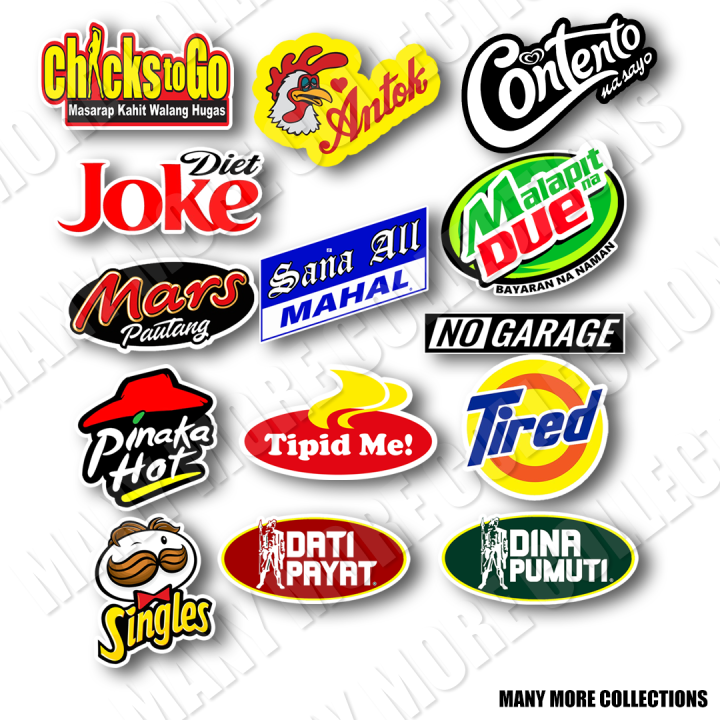 Funny and Parody Memes Waterproof Stickers | Contento, Sana All Mahal, Dati payat, Dina pumuti ...