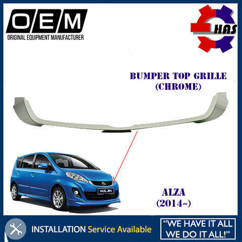 Perodua Alza (2014 ~) Front Bumper Top Grill Grille Moulding Chrome ...