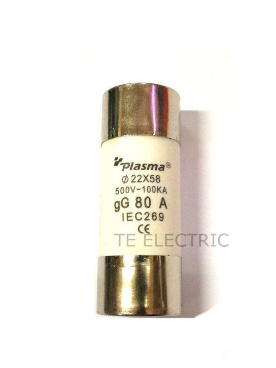PLASMA 22mm X 58mm CUT OUT FUSE 80A 500V 100KA ROUND TYPE | Lazada