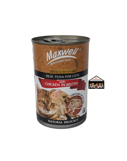 Maxwell Cat food in Can Real Tuna for Cats with Chicken in Broth 400g ...