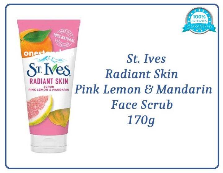 St. Ives Radiant Skin Pink Lemon & Mandarin Orange Face Scrub 170g ...