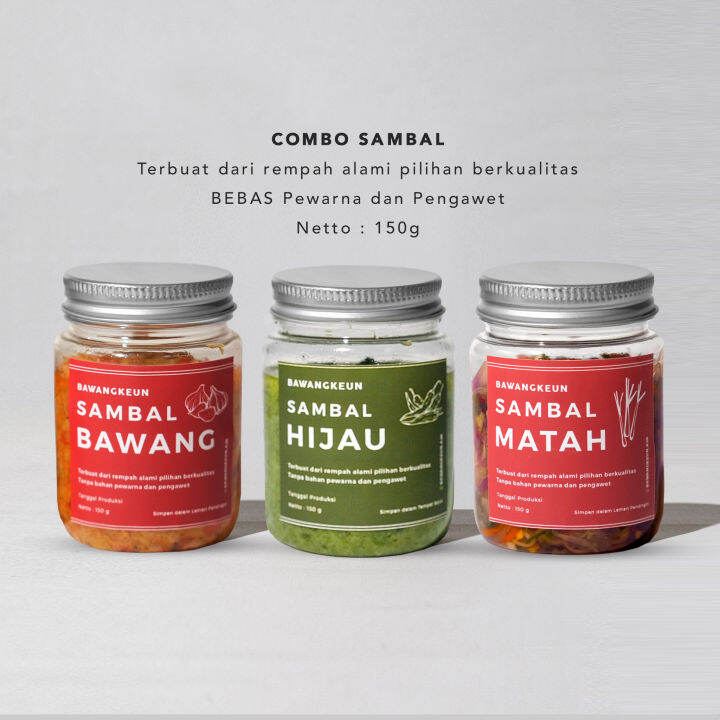 Combo 3 Botol Sambal by Bawangkeun 150gr | Lazada Indonesia