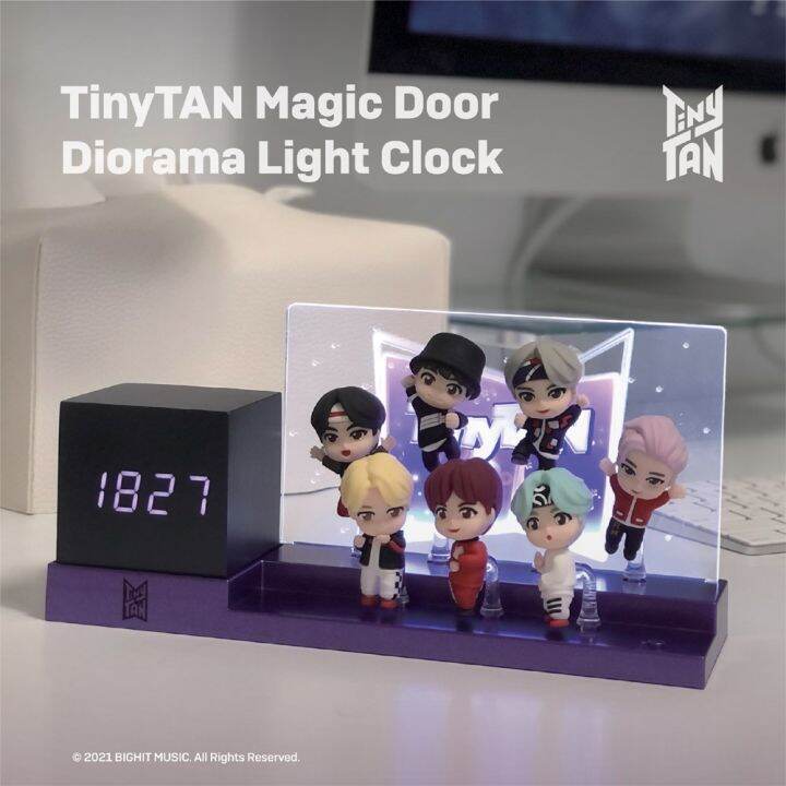 ล่าสุด BTS Official เป็นทางการ TinyTAN นาฬิกา Mic Drop LED นาฬิกาตั้งโต๊ะ Table Clock Mood Light ...