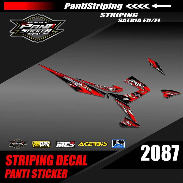 Sticker Striping Variasi List Satria FU/FL 2013 2014 2015 Desain Racing ...