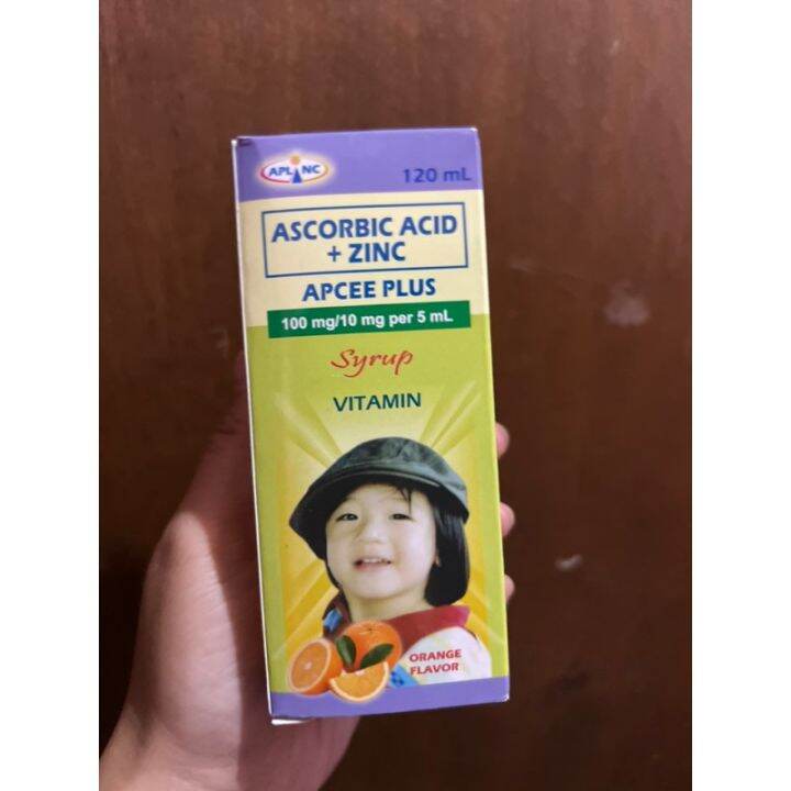 ASCORBIC ACID WITH ZINC VITAMIN C APCEE PLUS 120ML | Lazada PH