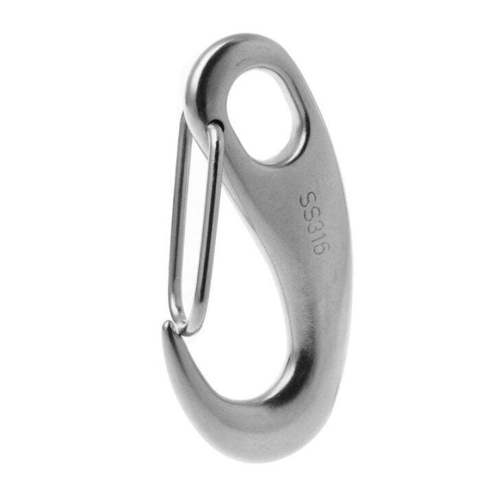 Boat Marine Stainless Steel Egg Shape Spring Snap Hook Clip Quick Link ...