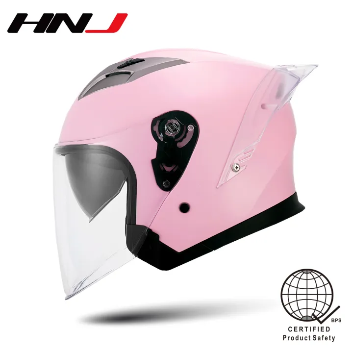 HNJ 916 Plain half face motorcycle helmet Dual Visor motors helmets ...