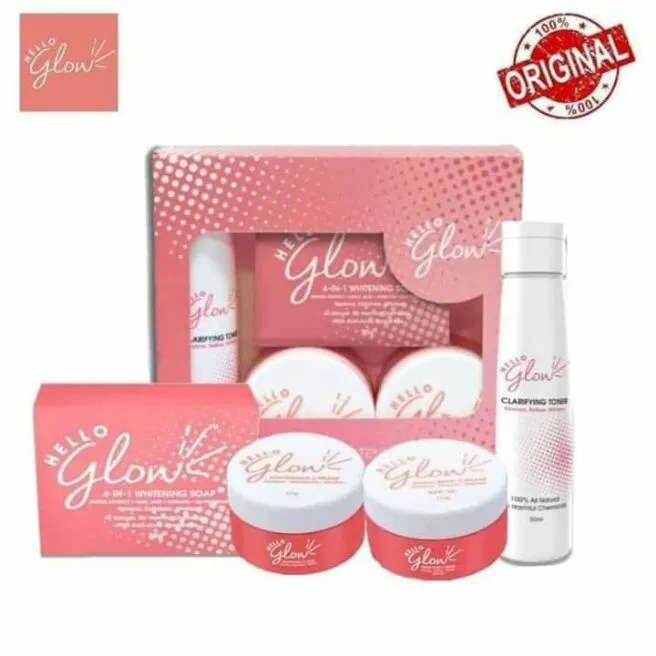 Hello glow all natural whitening set rejuvenating | Lazada PH