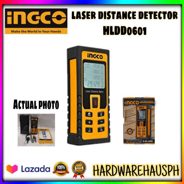 INGCO Laser Distance Detector 0.05-60m (HLDD0601) | Lazada PH