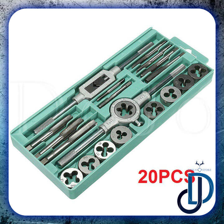 Hand Tap and Die Tapping - Alat Snai - Pembuat Ulir Drat Luar - Set isi ...