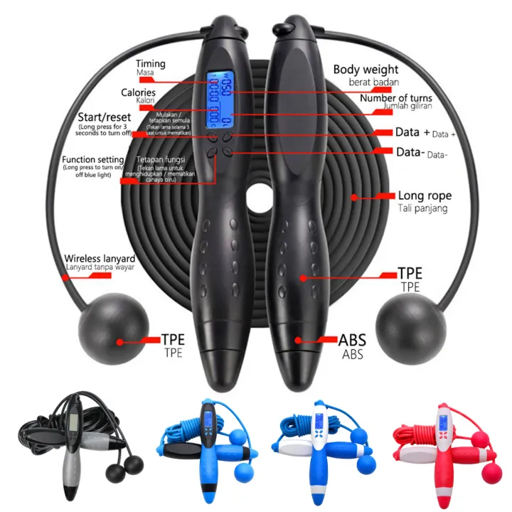 Skipping Rope Electronic Jumping Rope s Digital Counting Jumping Cord ...