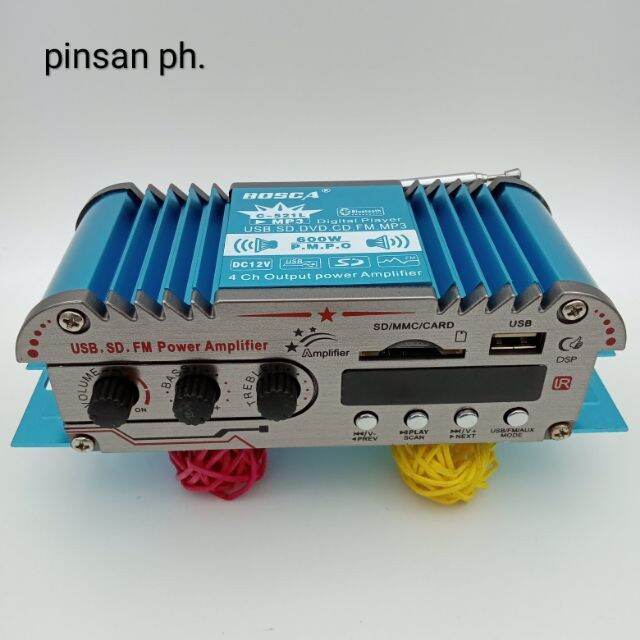 BOSCA C-521L BLUETOOTH 600W DC12V 4ch output power amplifier | Lazada PH
