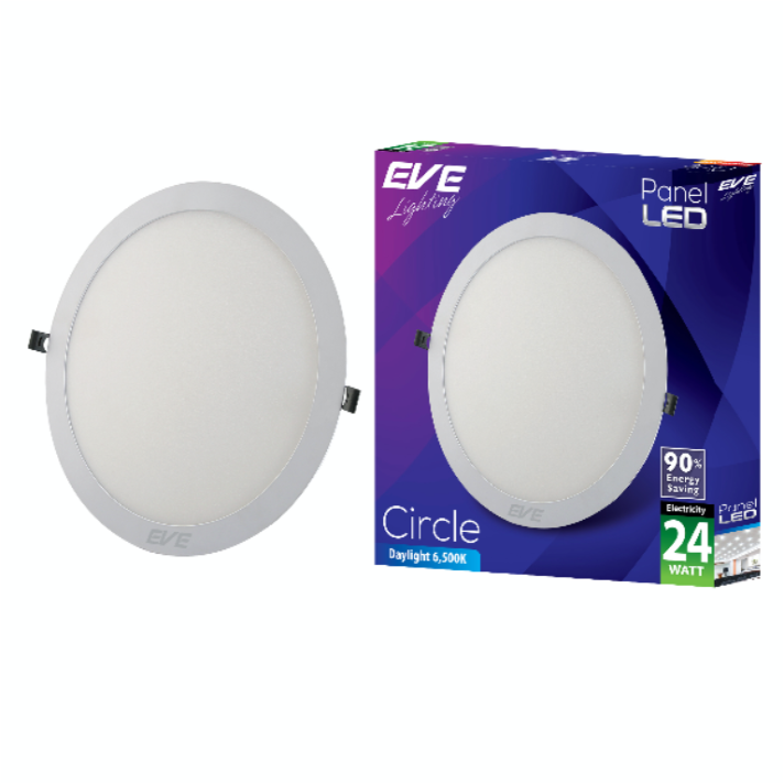 โคมดาวไลท์กลม Led Panel Circle 6-24w 220v EVE | Lazada.co.th