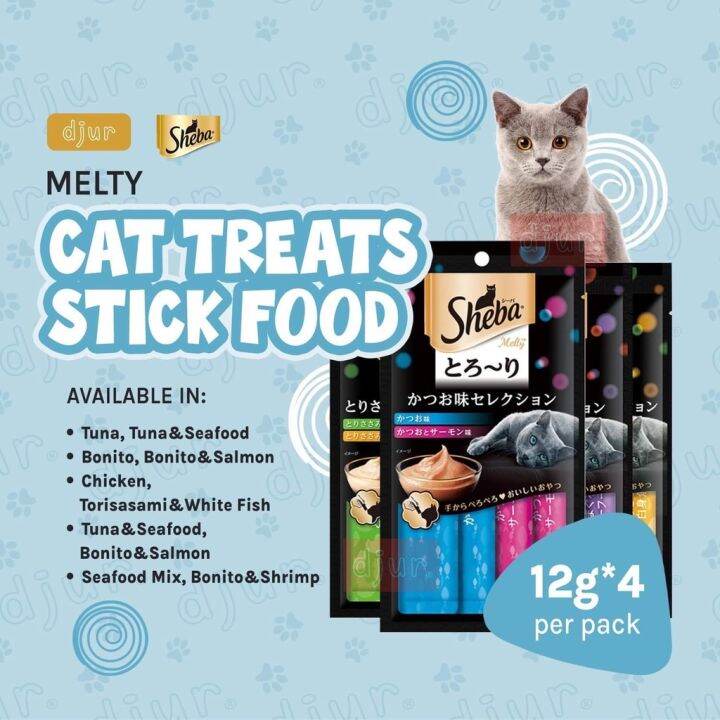 [Hot sales] SHEBA Melty 12gx4 Cat Snack Treats Stick Food Combo Pack Flavor | Lazada PH