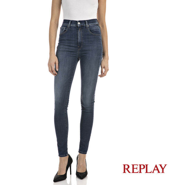 REPLAY JEANS Women Super Skinny Hyper Waist Fit Leyla Hyperflex Jeans ...