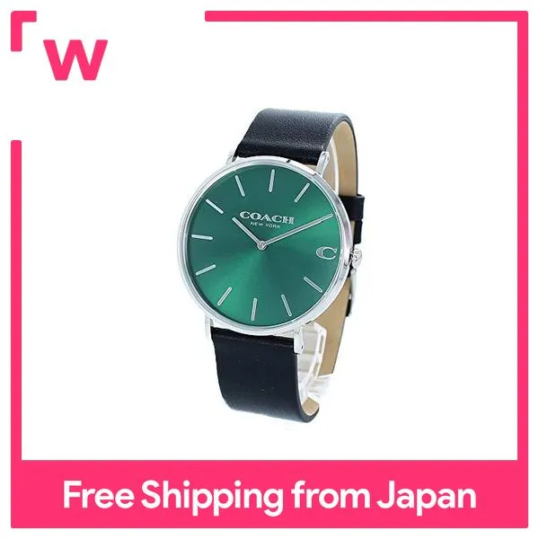 [Coach] COACH Men's CHARLES Charles Silver Green Black Leather 14602436 ...