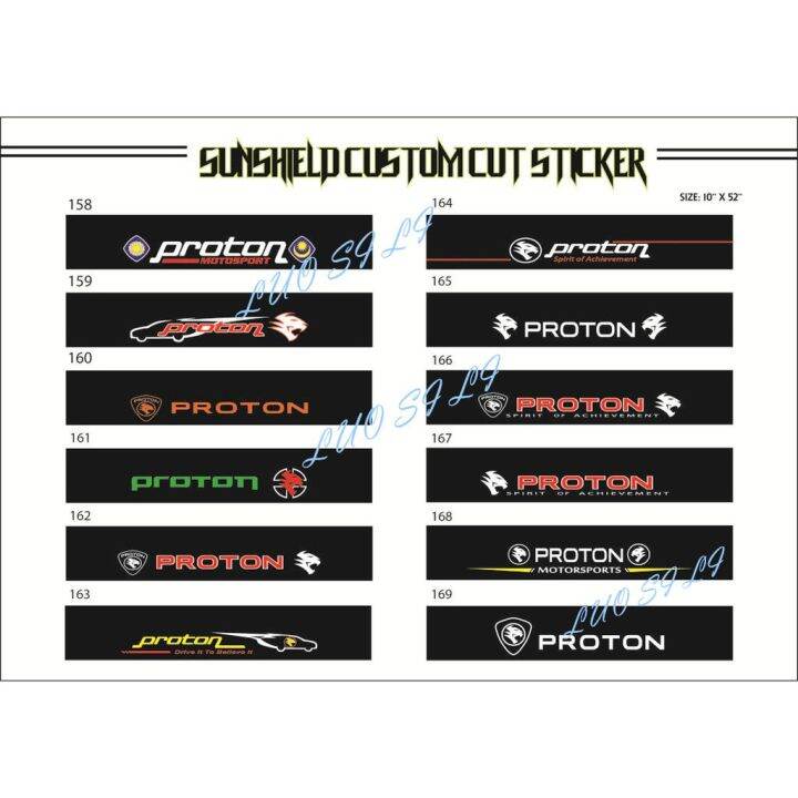 PROTON PROTON Front Windscreen Windshield Window Sticker | Lazada