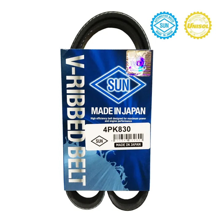 SUN V-Ribbed Belt 4PK830 for Nissan Sentra B12 1989-1992 and Sentra 1.3 ...