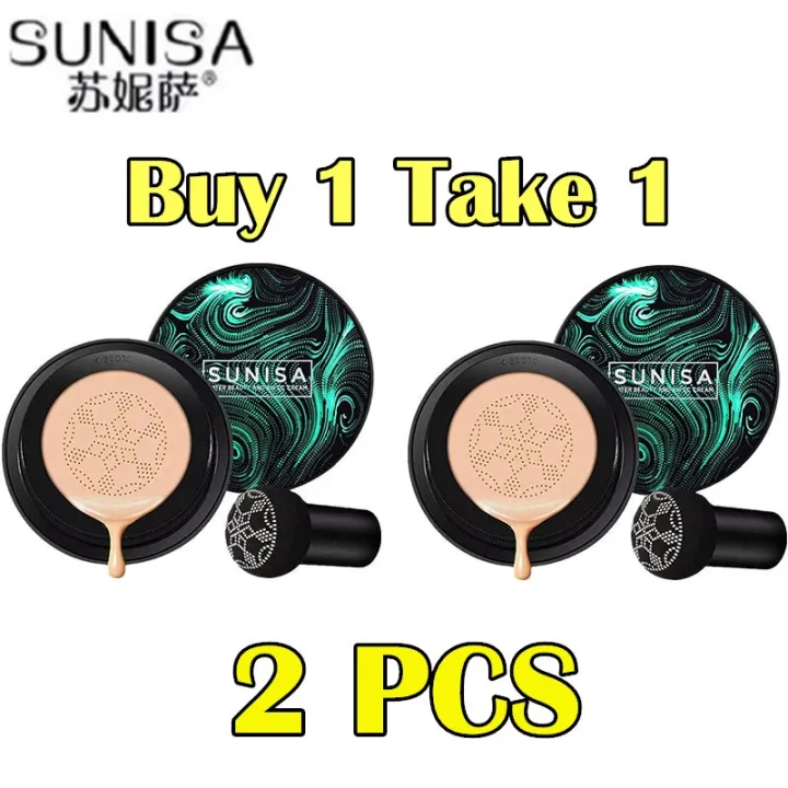 【2PCS】SUNISA Air Cushion CC Cream Original BB Cream Cushion SUNISA Waterproof Foundation ...
