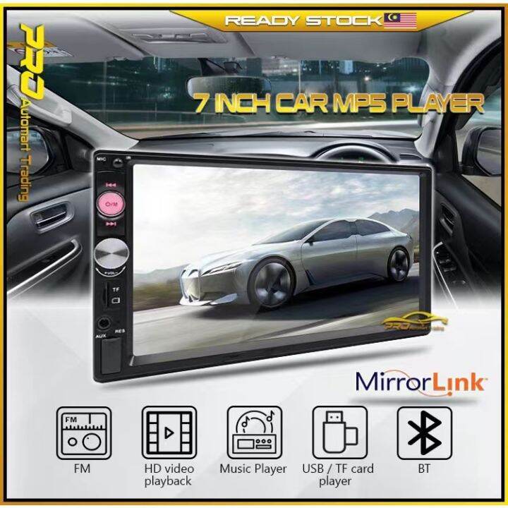 Universal 7 Inch Double Din Car MP5 Bluetooth FM USB Player Support ...
