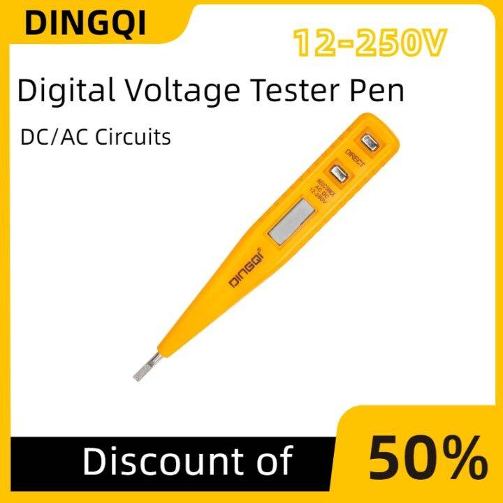 12-250V Digital Voltage Tester Pen/Flat Screwdriver Inductive ...