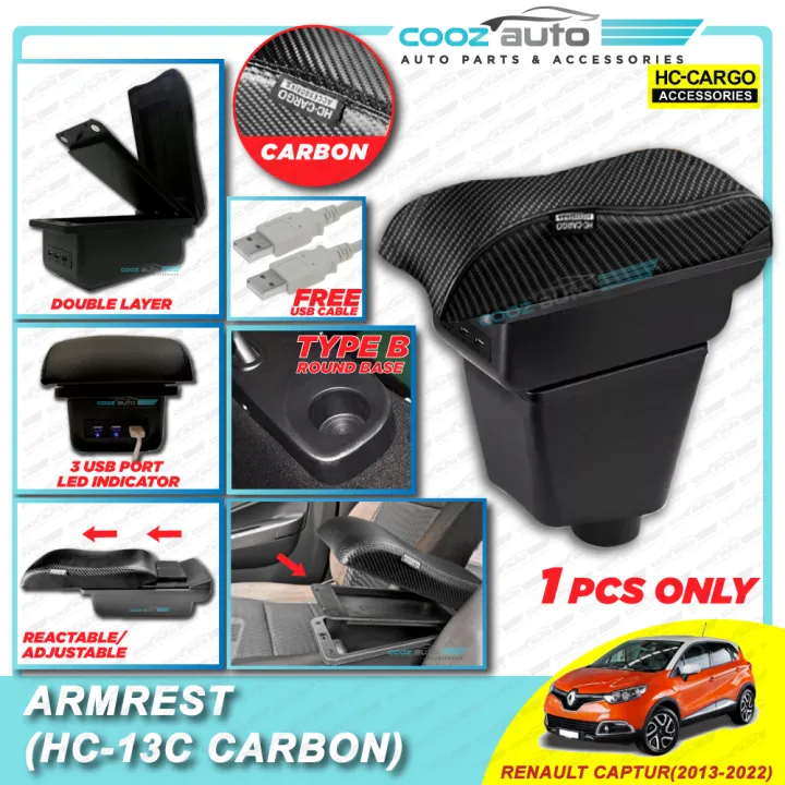 Renault Captur 2013 - 2022 HC Cargo CARBON Premium USB LED TYPE B ...