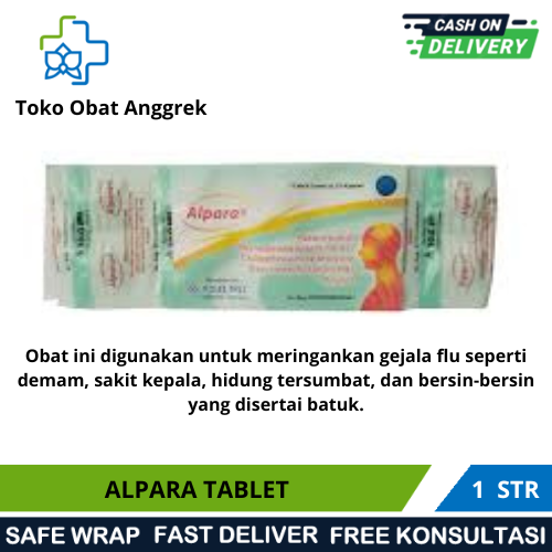 ALPARA TAB PER STRIP 10'S/OBAT DEMAM FLU BATUK/OBAT BATUK KERING FLU ...